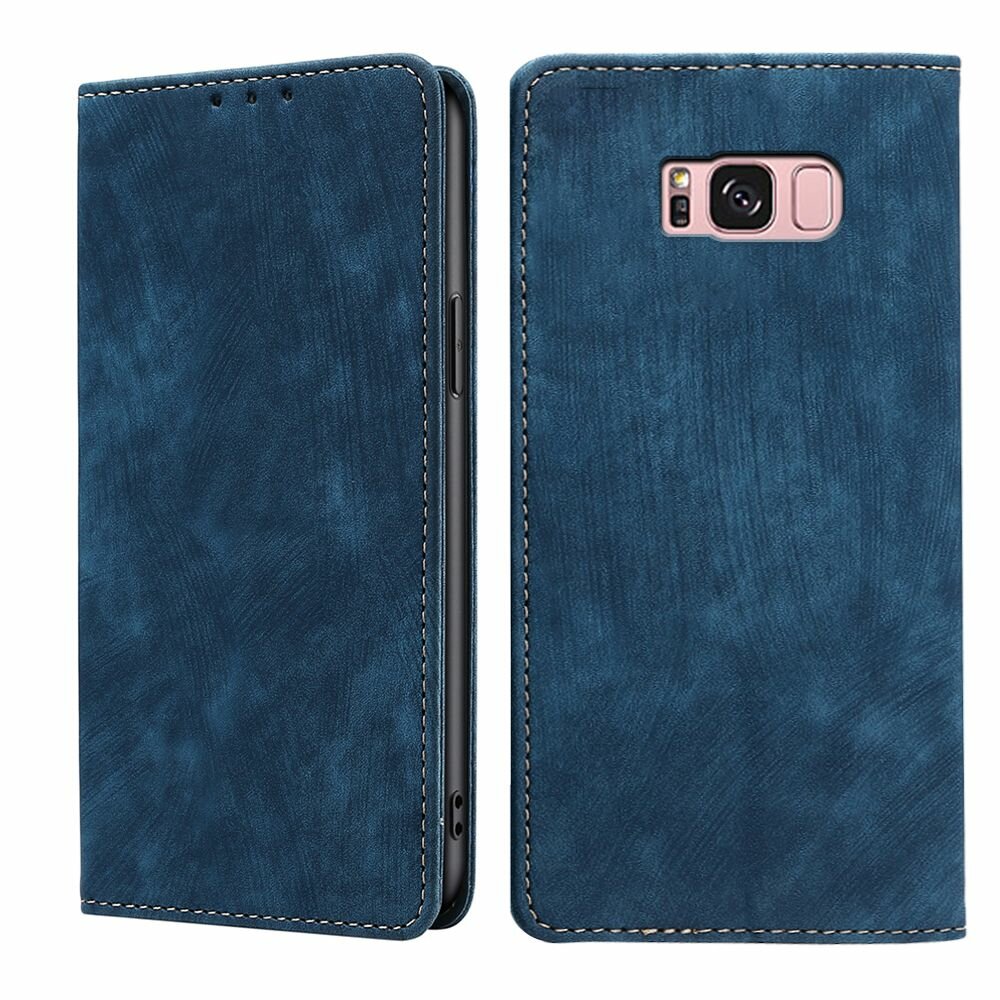 Чехол-книжка MyPads для Samsung Galaxy S8 / Самсунг S8 мягкое прикосновение (синий)