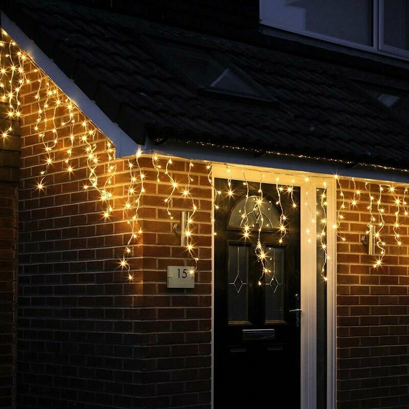 Уличная Гирлянда LED Бахрома 15Вт 4,8х0,6м 176LED Теплый свет Каучук IP65