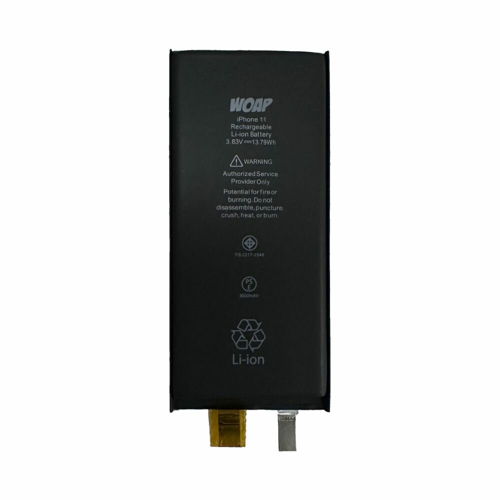 Аккумулятор для iPhone 11 WOAP (под сварку / пайку) (3600 mAh) A2111, A2221, A2223