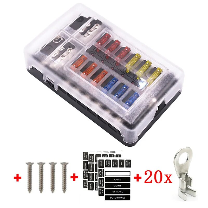 Автомобильный блок предохранителей USBO cb5 12/6 12 way Fuseholder 1