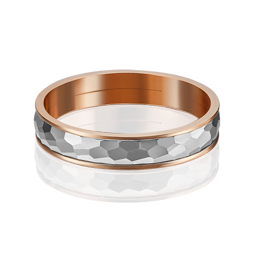 Кольцо, комбинированное золото, 585 проба