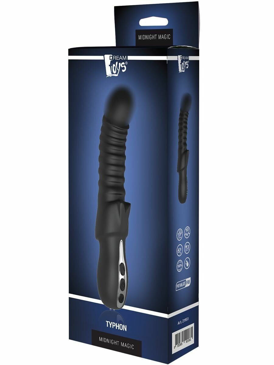 Вибратор "MIDNIGHT MAGIC TYPHON" 13см