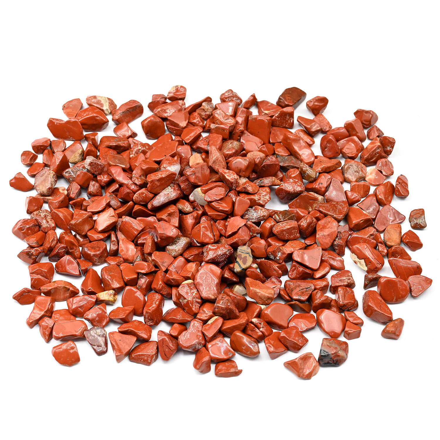 Яшма красная галтовка фракция 5-10мм, упаковка 100г. .