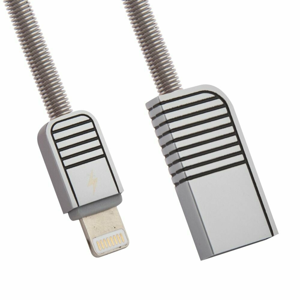 USB кабель REMAX RC-088i Linyo Lightning 8-pin, 1м, металл (серебрянный)