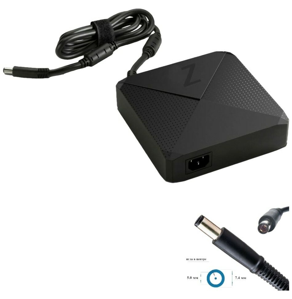 Зарядное устройство для ноутбука HP, OMEN X 17-AP003NN, 19.5V - 16.9A, (Штекер: 7.5-5.0мм с иглой в центре) 330 Вт Квадратный