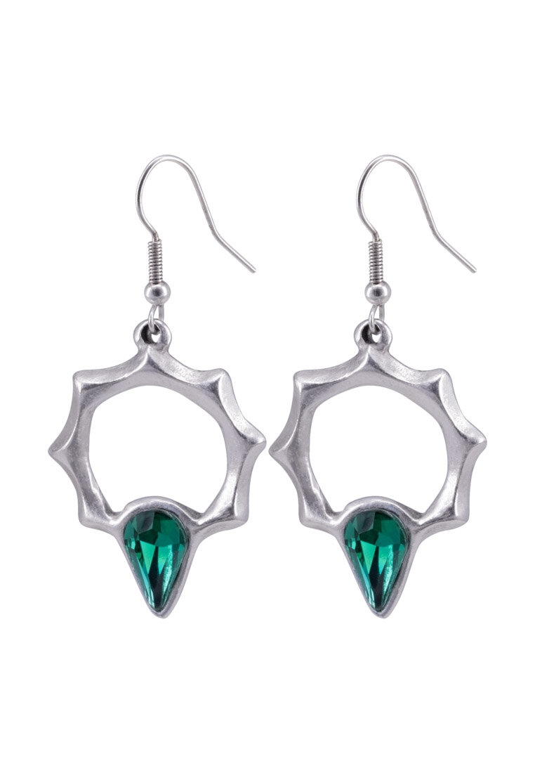 Серьги с подвесками, фианит