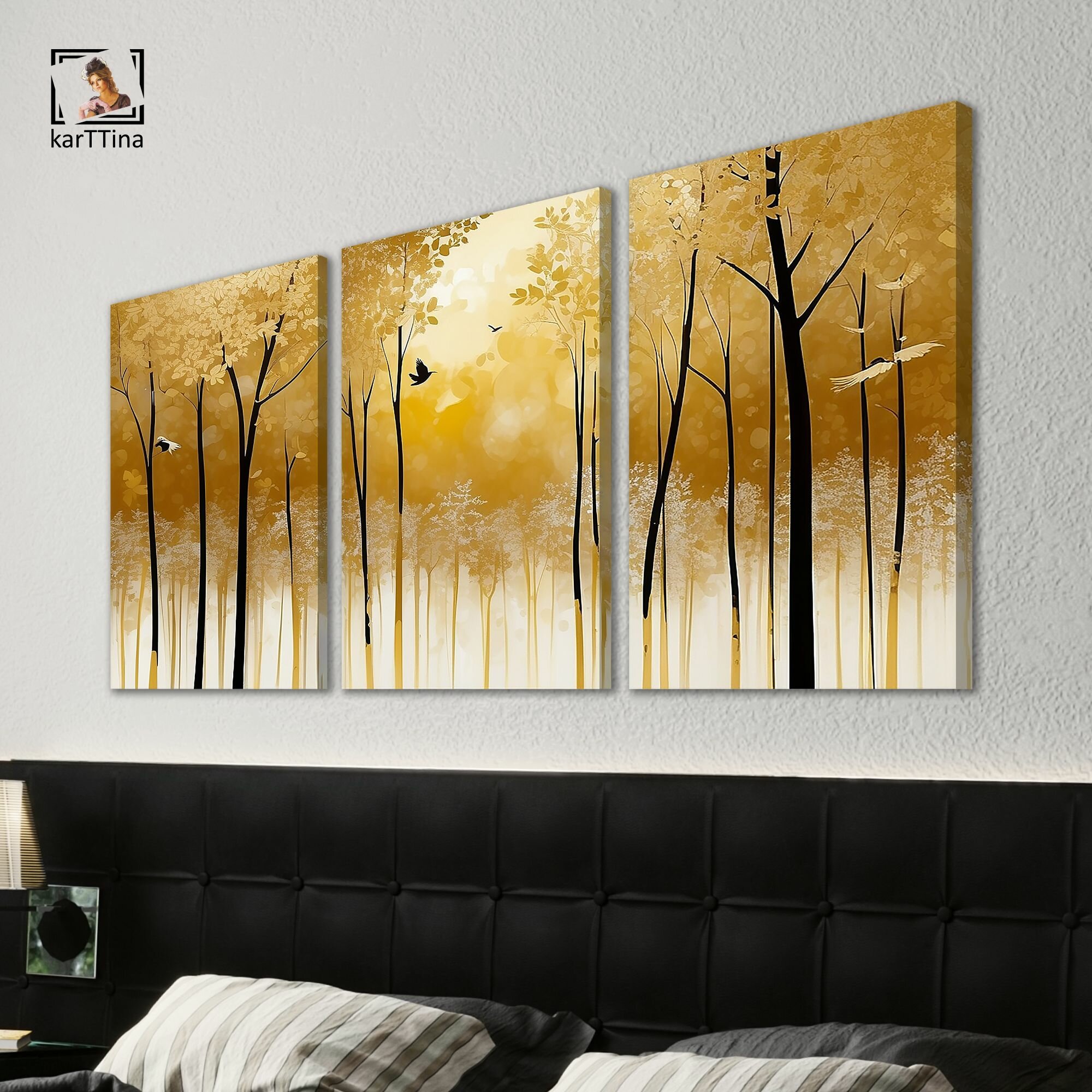 Картина на стену, интерьерная "Золотая пора", 150 см х 70 см