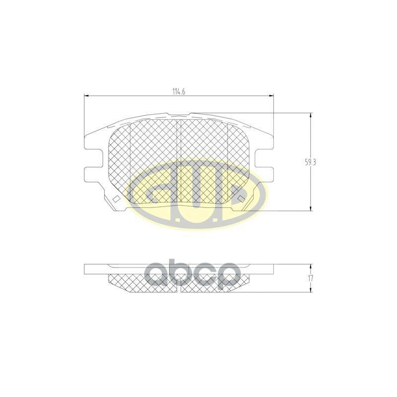 Колодки торм передн LEX RX 00-03/LEX RX300 02-03/LEX RX 00-03/LEX RX300 02-03 шт. G.U.D арт. GBP097200