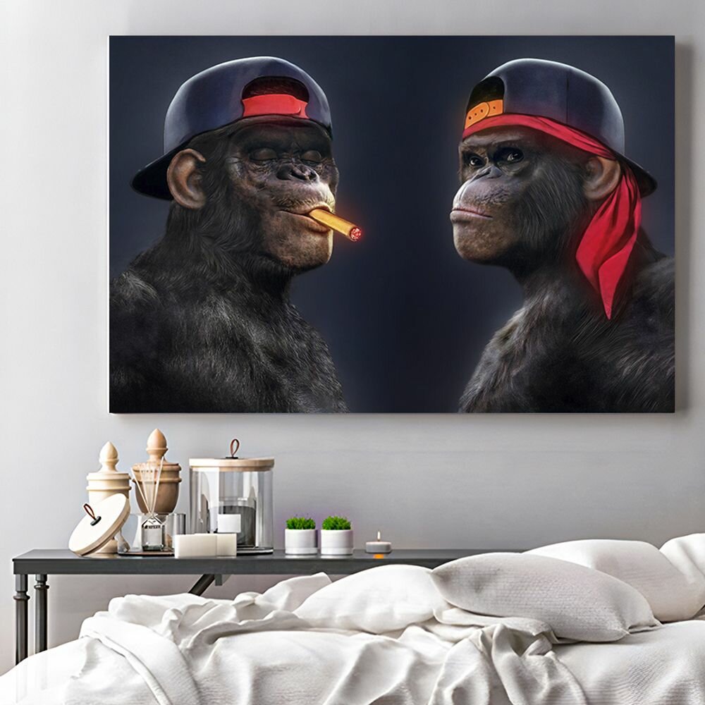 Картина на стену для интерьера от бренда Pechat Vip из категории Три-мудрые-обезьяны 50х70 см.