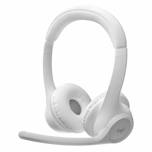 Гарнитура Logitech Zone 300, для компьютера, накладные, Bluetooth, белый [981-001417]