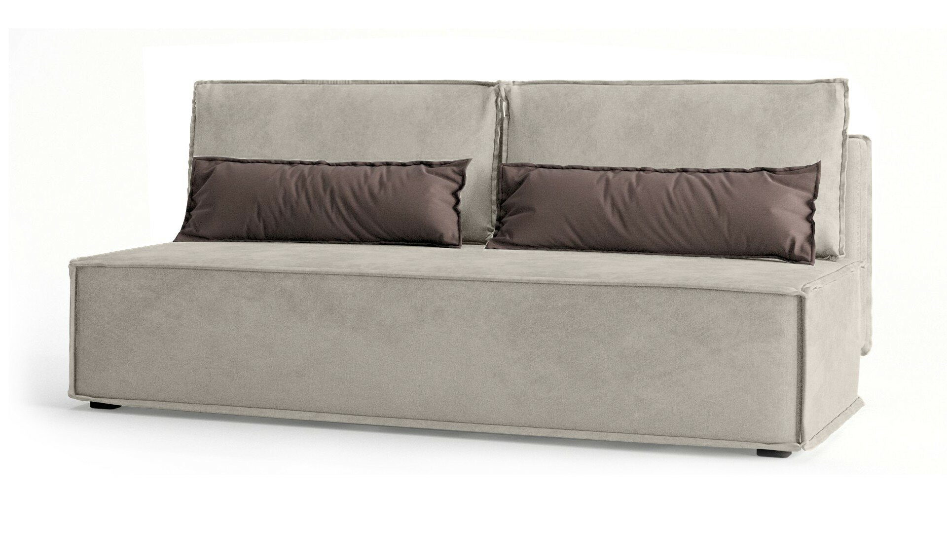 Диван Лофт Vivaldi 04 NEW 195x91x80 см, бежевый Велюр, еврокнижка Фиеста