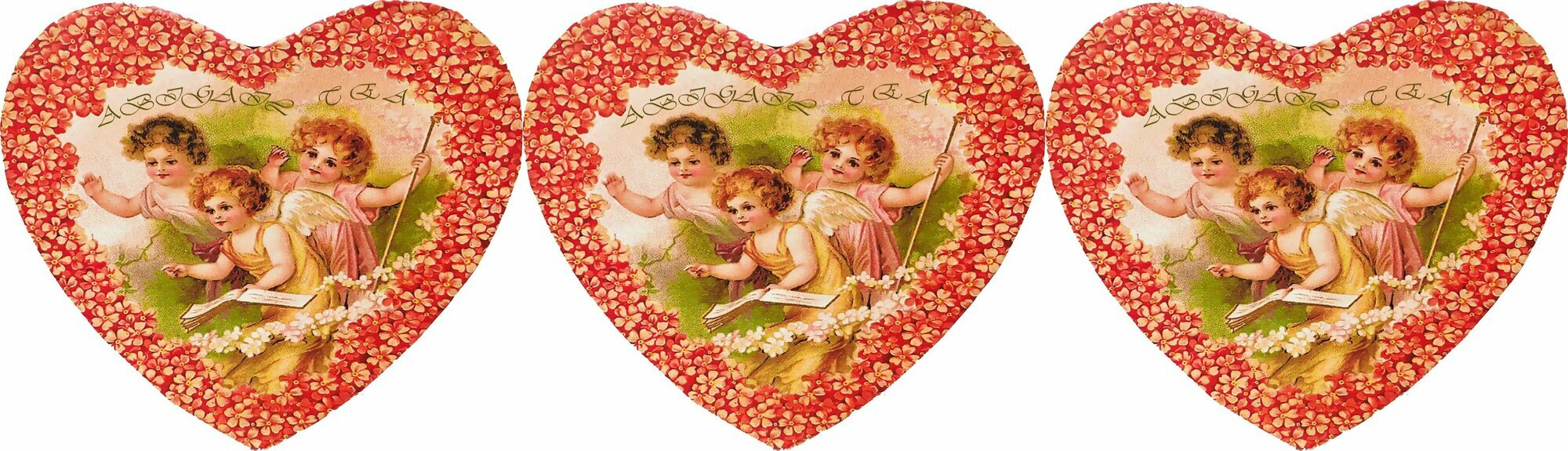 Abigail Чай черный листовой Валентинка Сердце красное 50 г, 3 шт