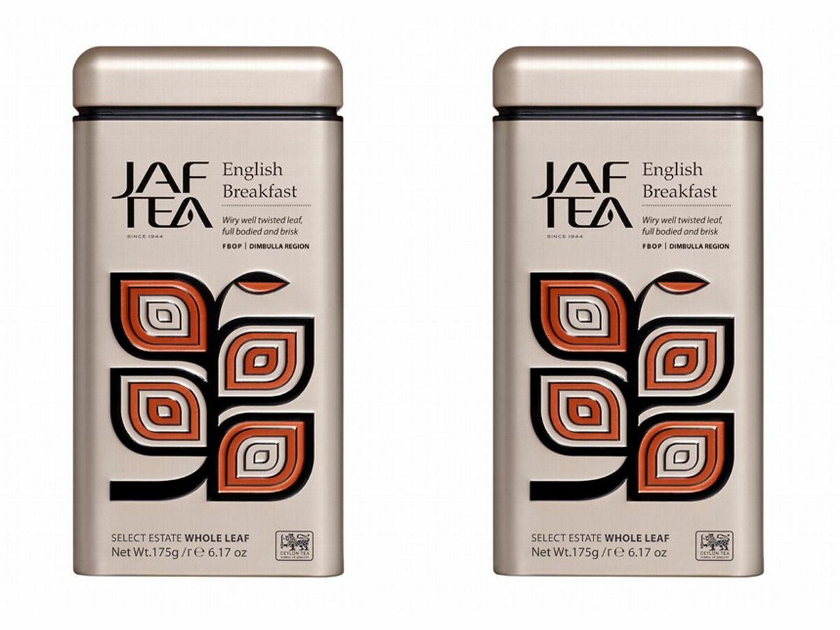 Jaf Tea english breakfast, Чай чёрный, в банке, 175 грамм, 2 уп.