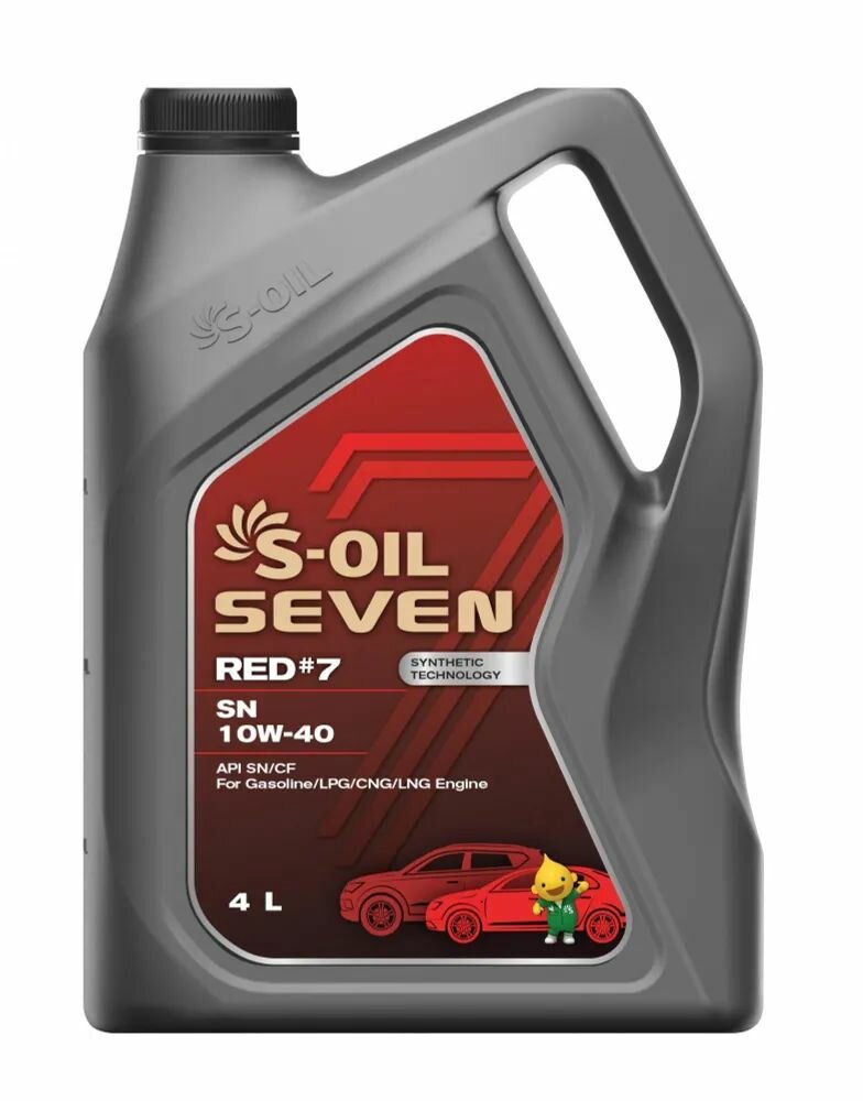Масло моторное S-oil SEVEN RED #7 SN 10W40 4л. (34827)