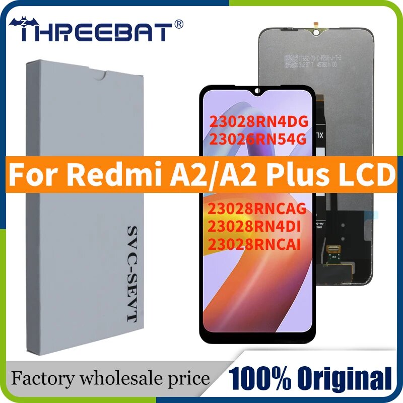 6,52-дюймовый оригинальный ЖК-дисплей для Xiaomi Redmi A2 23028RN4DG, дигитайзер A2 With Frame