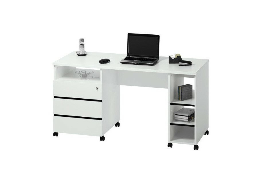 Компьютерный стол 11 Белый 101 145x60x75 см, белый Дом мебели для вас