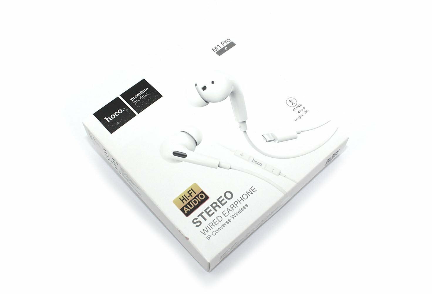 Наушники Hoco М1 Proinal Series Earphone Lightning, белый