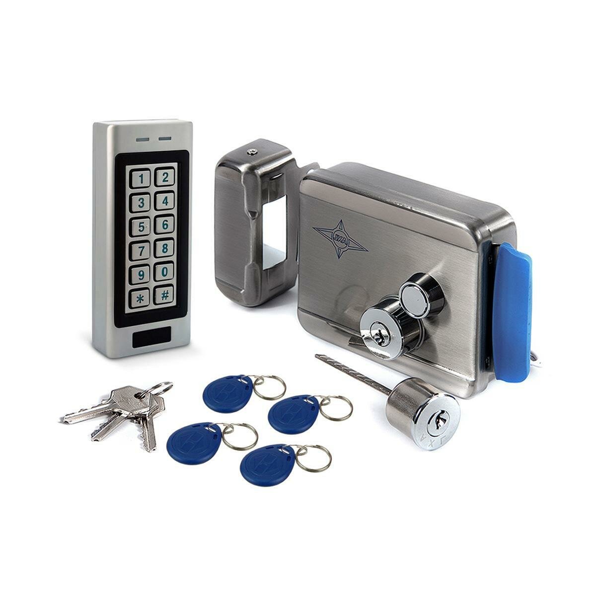 Замок уличный электромеханический LeaderLock Saturn(RU) (L22374EL) электромеханический замок для металлических дверей с кодовой панелью