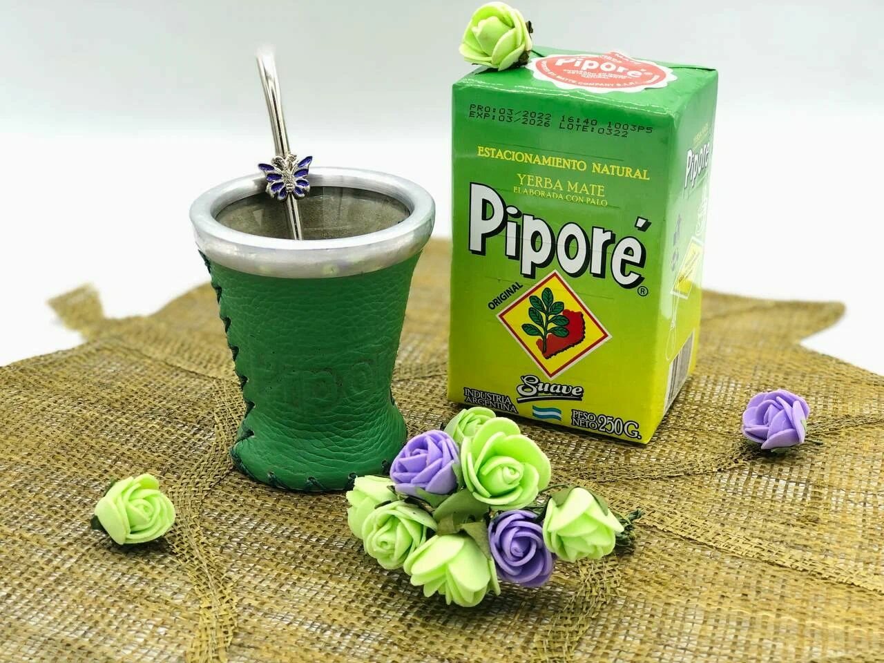 Комплект для мате "Принцесса", калабас, бомбилья и мате, Аргентина