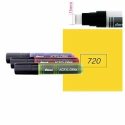 Желтый глубокий. Акриловый маркер DARWI Acryl Opak 15мм