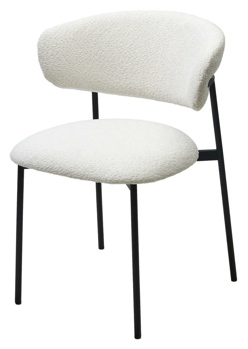 Стул м-сити Стул леонардо Soul 000 Белый, букле / черный каркас М-City арт. 455M05729