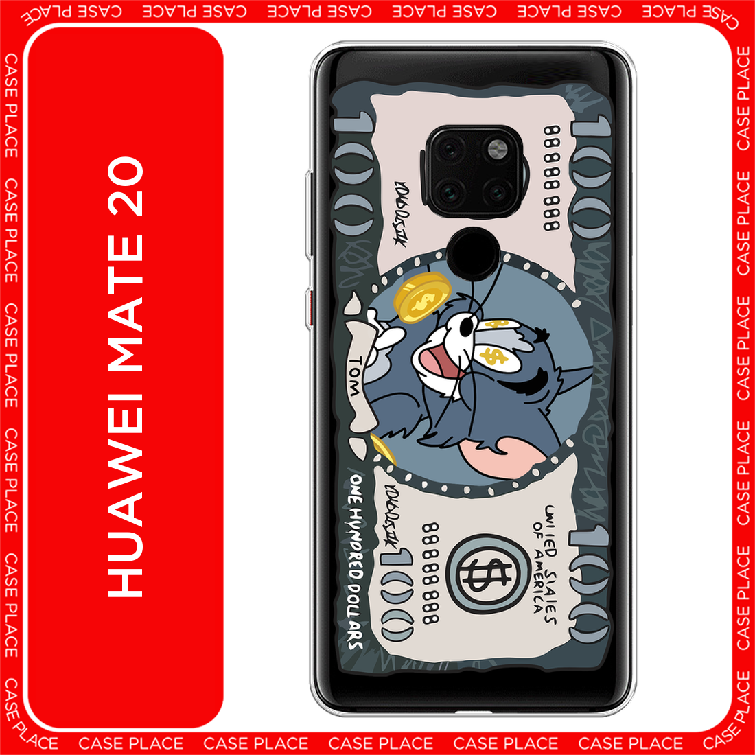 Чехол на Huawei Mate 20 / Хуавей Мате 20 с принтом Купюра с Томом, прозрачный