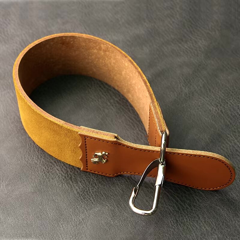 Ремень (стропа) из натуральной кожи и холста для правки ножей и опасных бритв