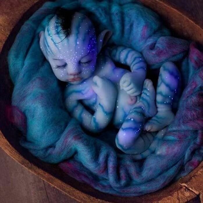 35 см Аватар с закрытыми глазами голая девочка, которая светится, детская игрушка-компаньон