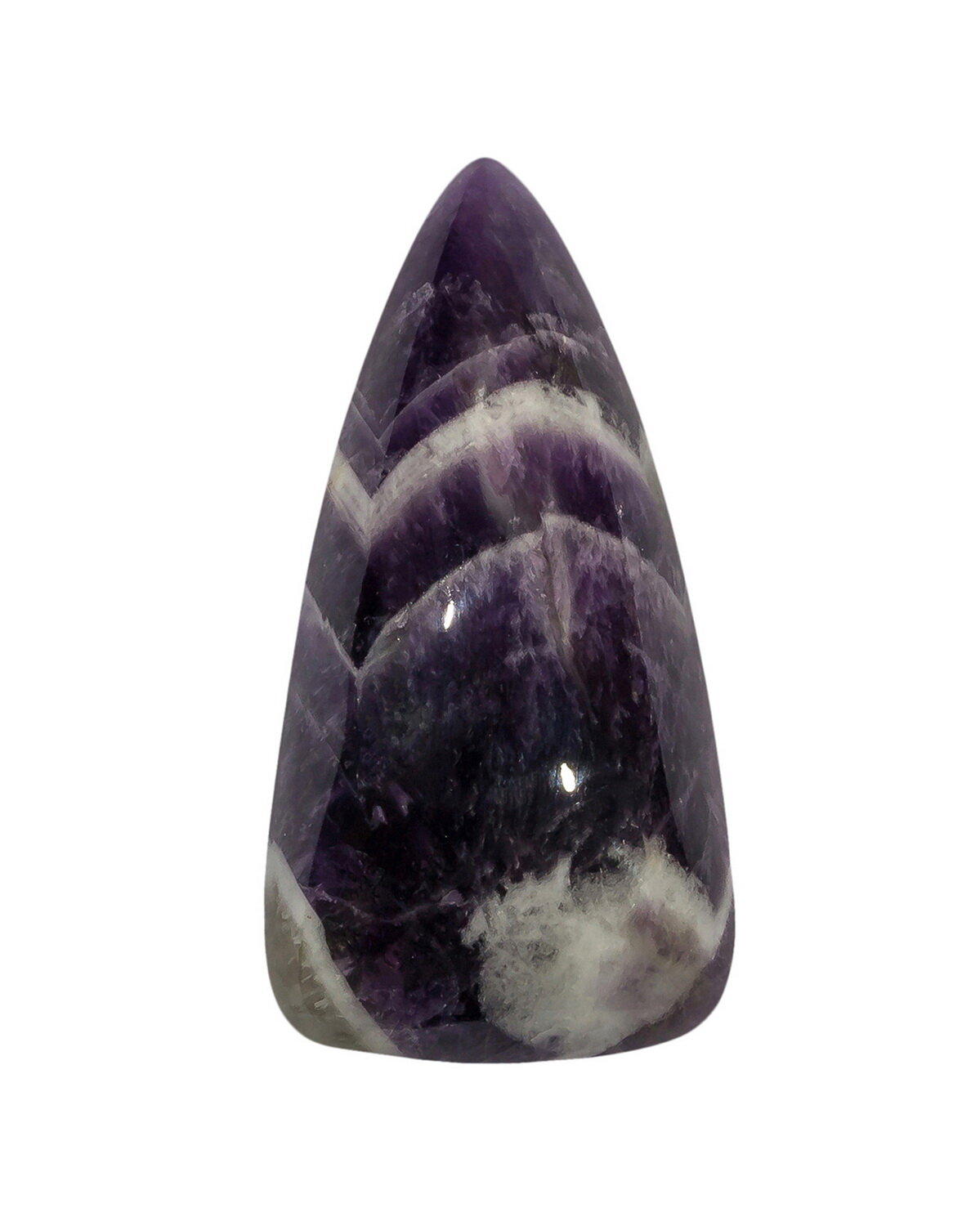 Кабошон из минерала Аметист, натуральный камень, размер: 46х24х10 мм.