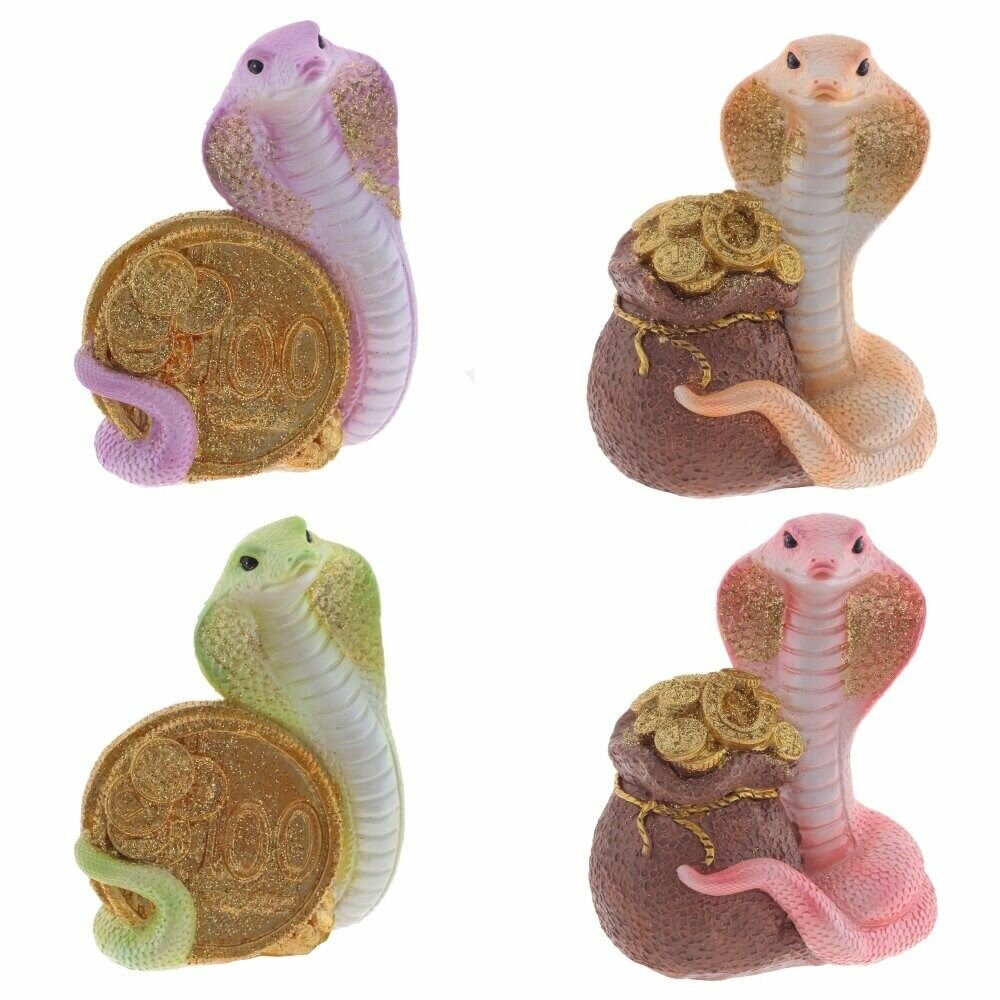 Копилка "Змея", 9х6х11 см, 4 вида, 1 штука