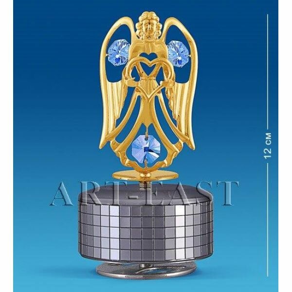 Фигурка музыкальная Ангел с сердцем A4766 Crystal Temptations, Металл, кристалл