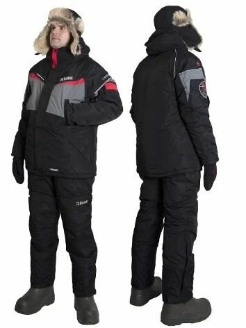Костюм зимний Alaskan Dakota серый/черный, размер XXL, куртка+полукомбинезон