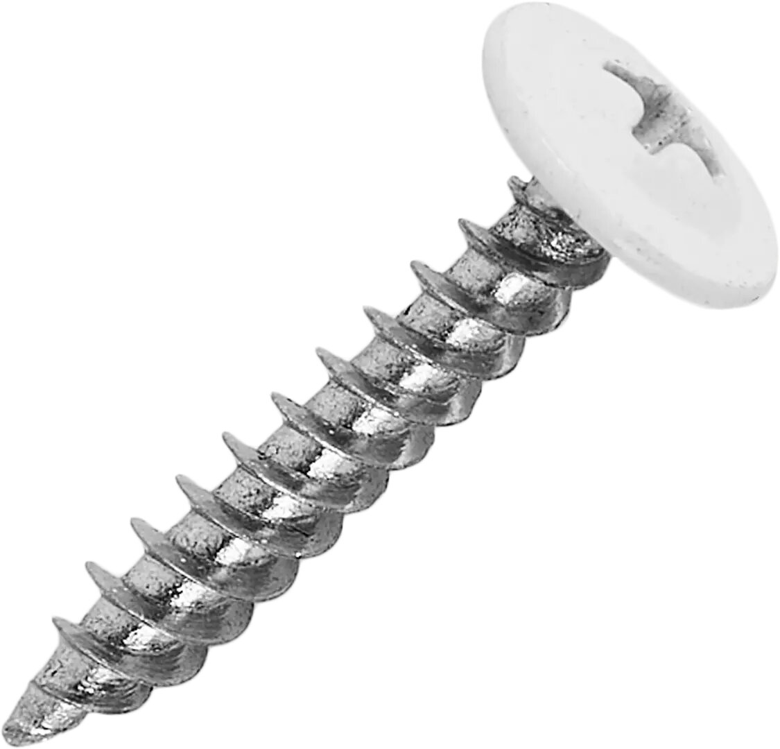 Саморезы по металлу с пресс-шайбой острые оцинкованные RAL 9003 4.2x25 20 шт.