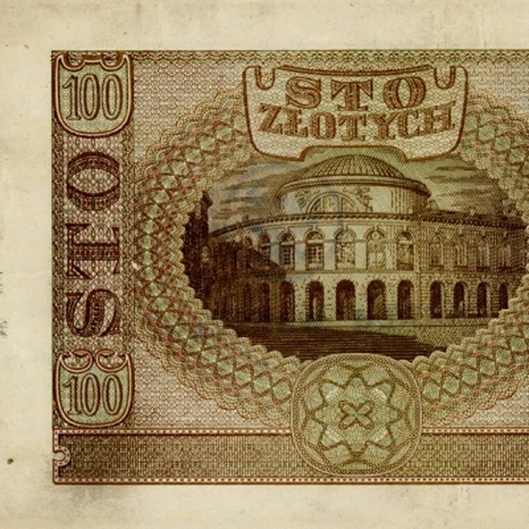 100 злотых 1940 Польша, штамп Германии, сувенирная копия, банкноты и купюры редкие коллекционные