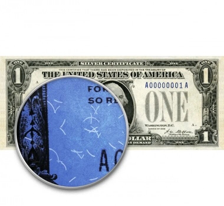 1 доллар 1928 США серебряный сертификат, сувенирная копия УФ штрихи, банкноты и купюры редкие коллекционные