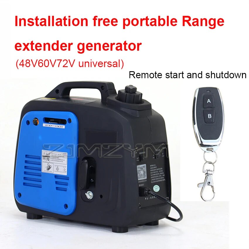 Бензиновый генератор ZQ1000 48В 60В 72В B