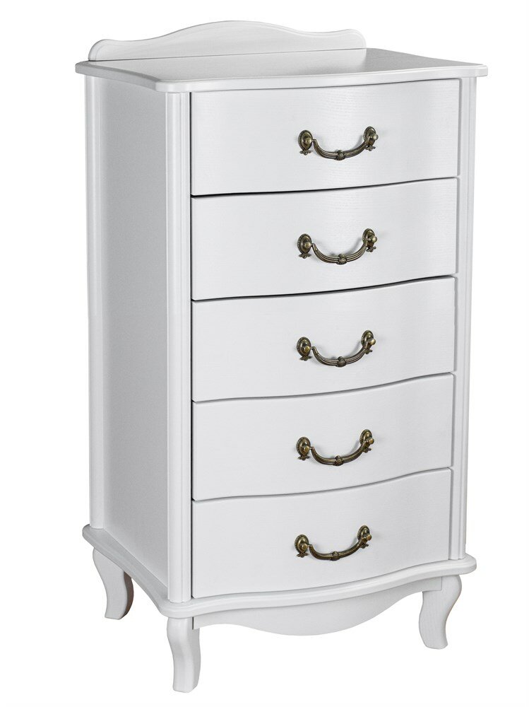 МБЛ Комод Джульетта узкий 5 ящ, молочный дуб Л молочный дуб