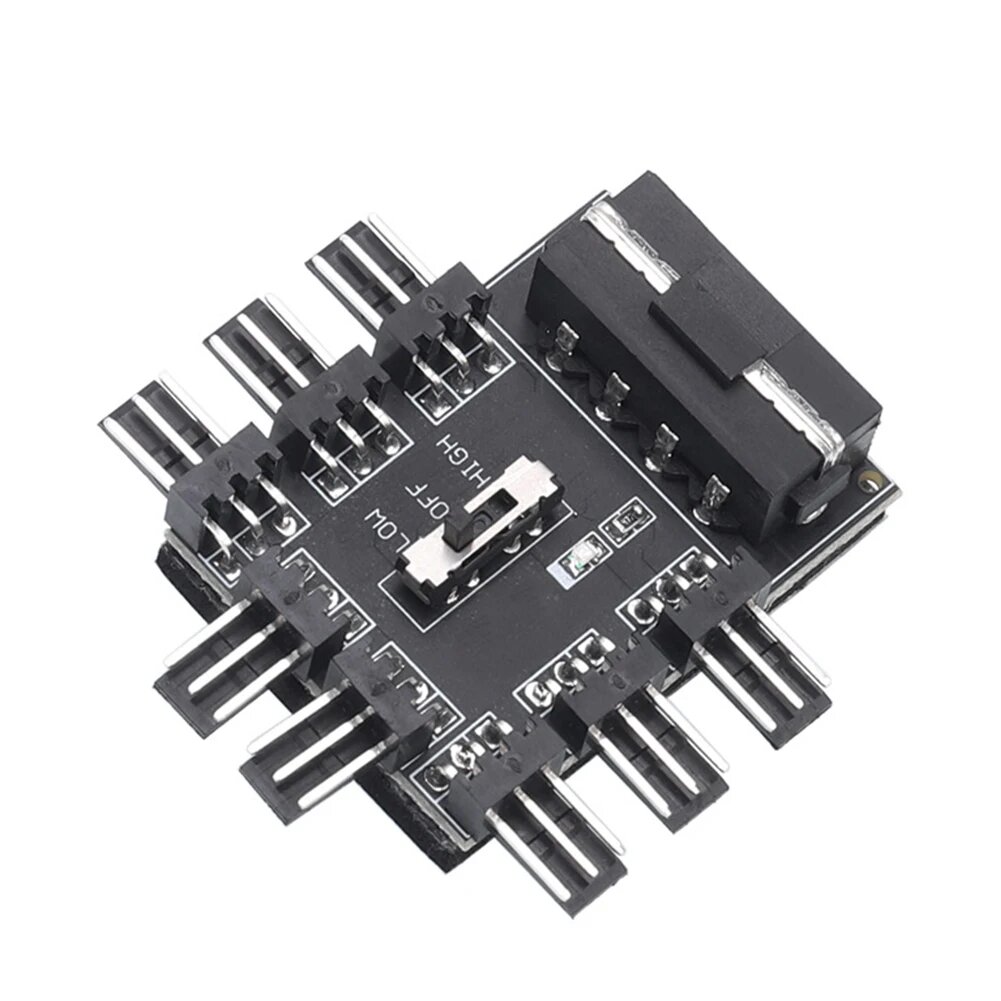 Разветвитель вентиляторов SATA 1-8 для ПК 4PIn