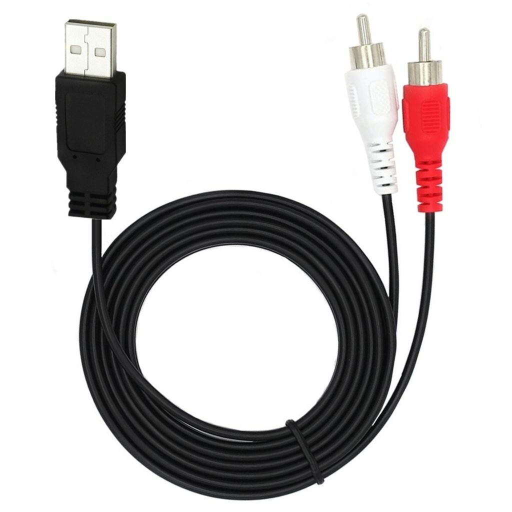 USB на 2 RCA AV кабель