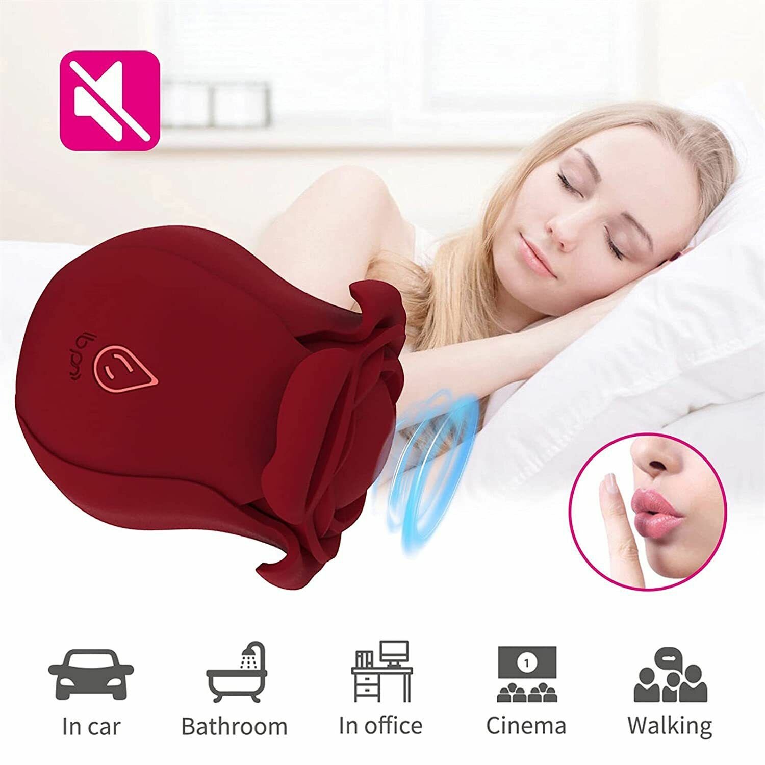 Эротический вибратор с язычком и розой