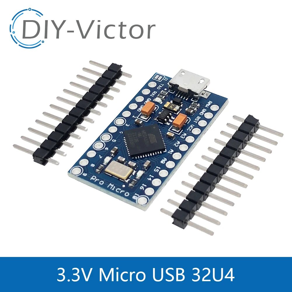 Новый модуль Pro Micro 3,3 В 8 МГц для Arduino ATmega32U4 5 В/16 МГц с 2-рядным штырьковым разъемом для Leonardo