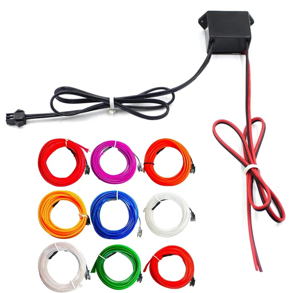 1 м/2 м/3 м/5 м салон автомобиля неоновые ленты гибкий EL трос трубкаambient Light автоматическая подсветка декоративная лампа с USB-накопителем