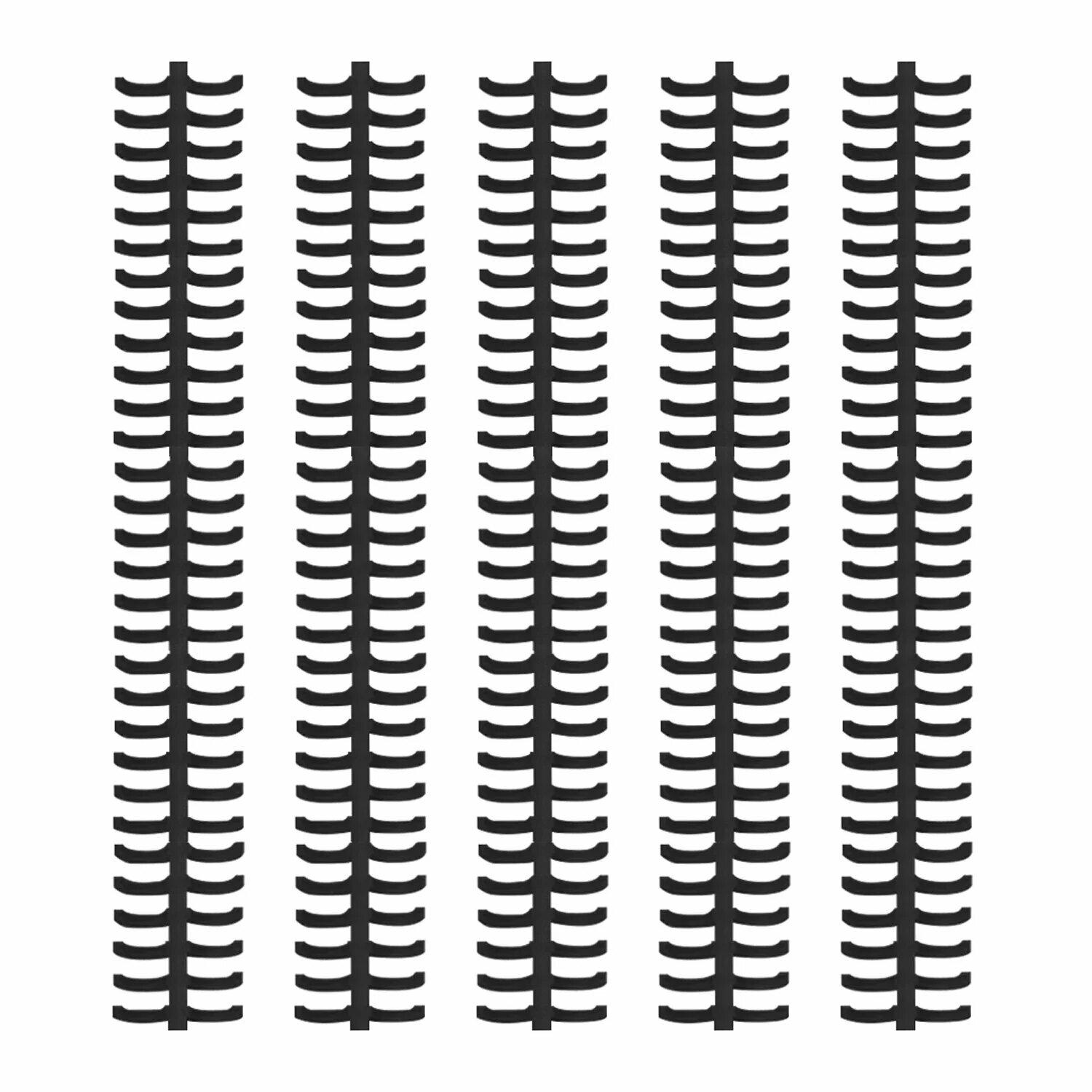 Съемные кольца для переплета 12 мм, 30 отверстий 5X Black