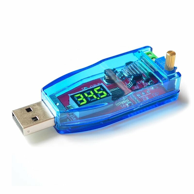 USB регулятор напряжения 5-24В, зеленый