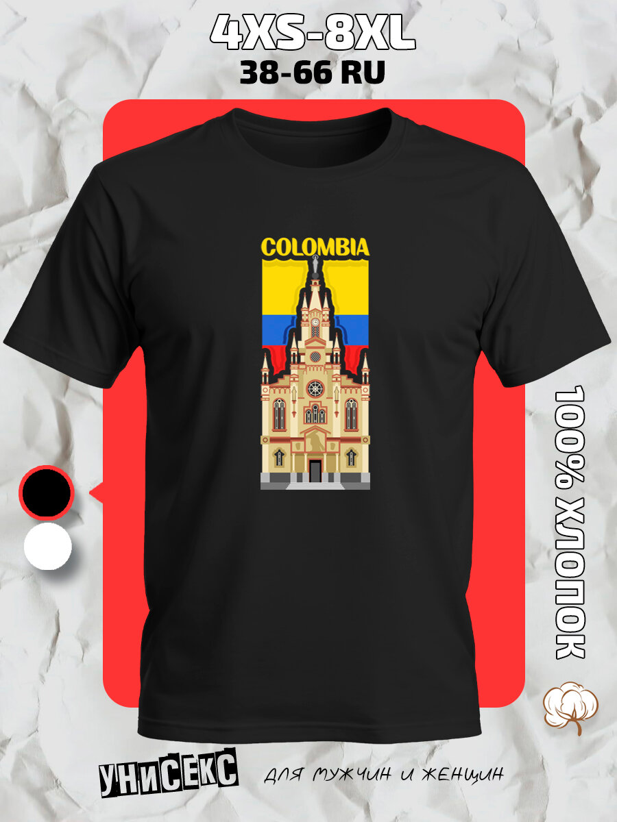 Футболка с принтом флагом Колумбии Colombia