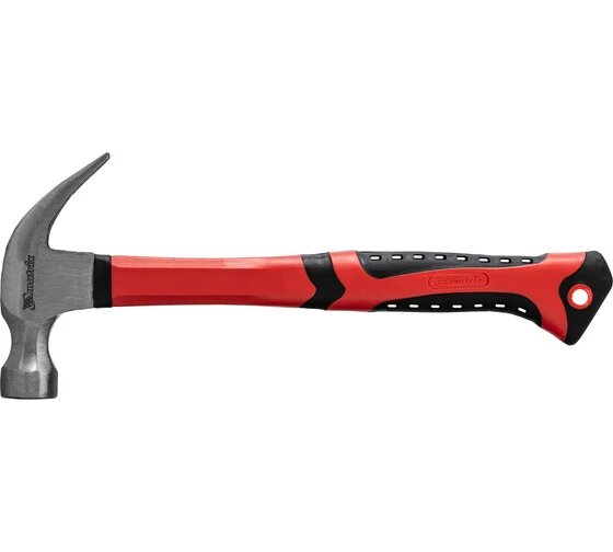 MATRIX Молоток-гвоздодер, 450 г, боек 27 мм, фибергласовая обрезиненная рукоятка// 10450