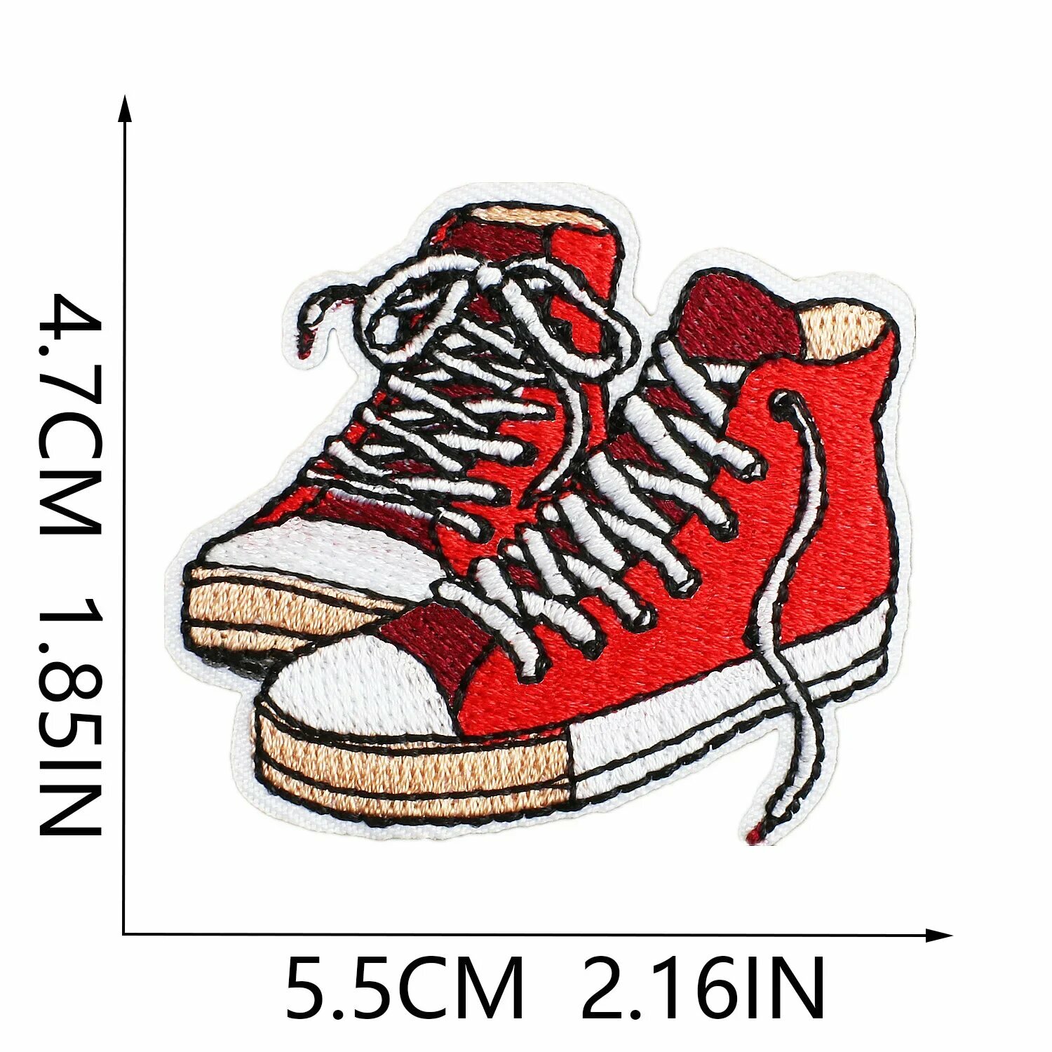 Красные вышитые нашивки Красный, 08