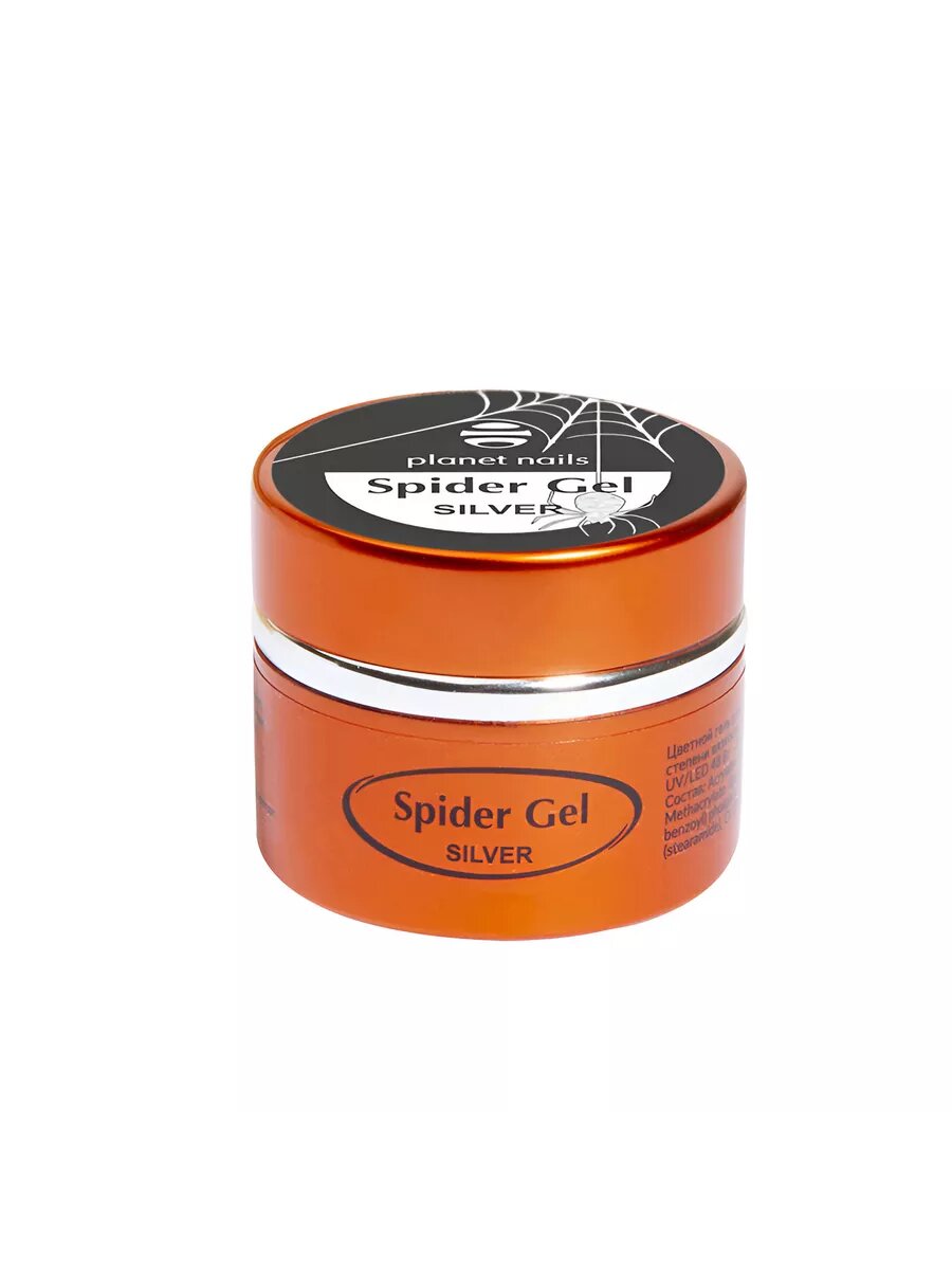Planet Nails Гель-паутинка для маникюра Spider Gel, серебро, 5г