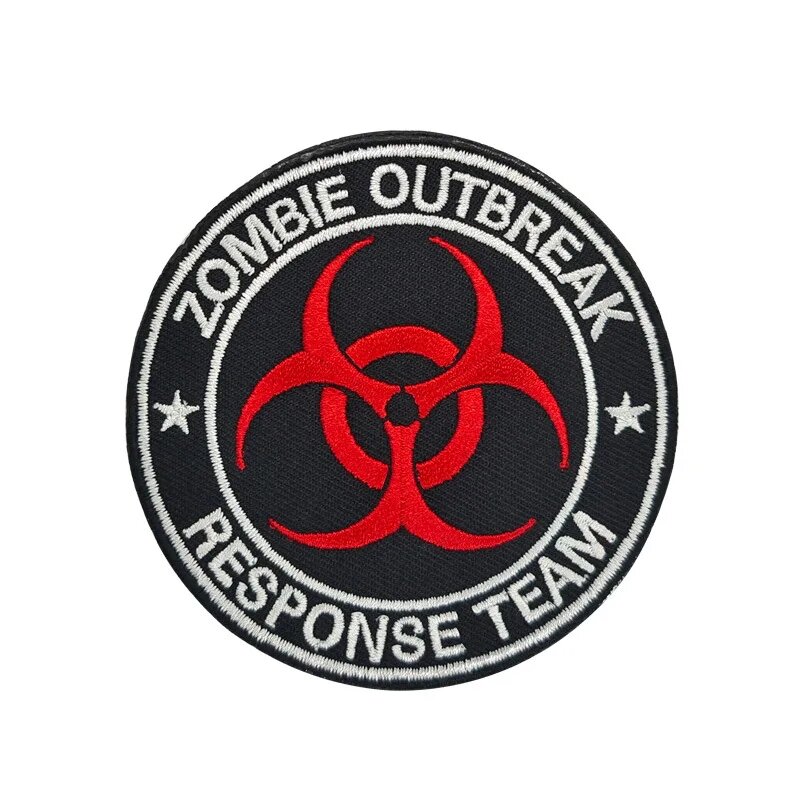 Нашивка "Zombie Outbreak Response Team" красная, 8 см
