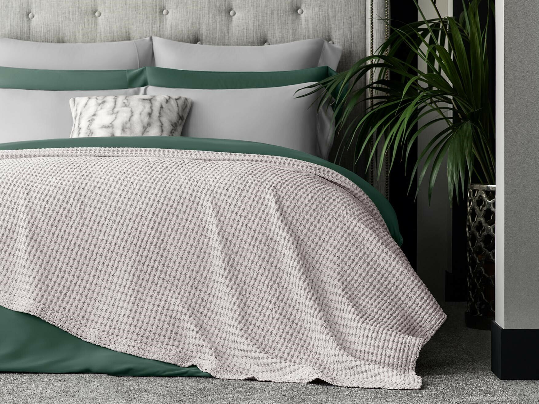 Покрывало Togas "Дорфф", хлопок, вафельное, 240x260 см, бежевое